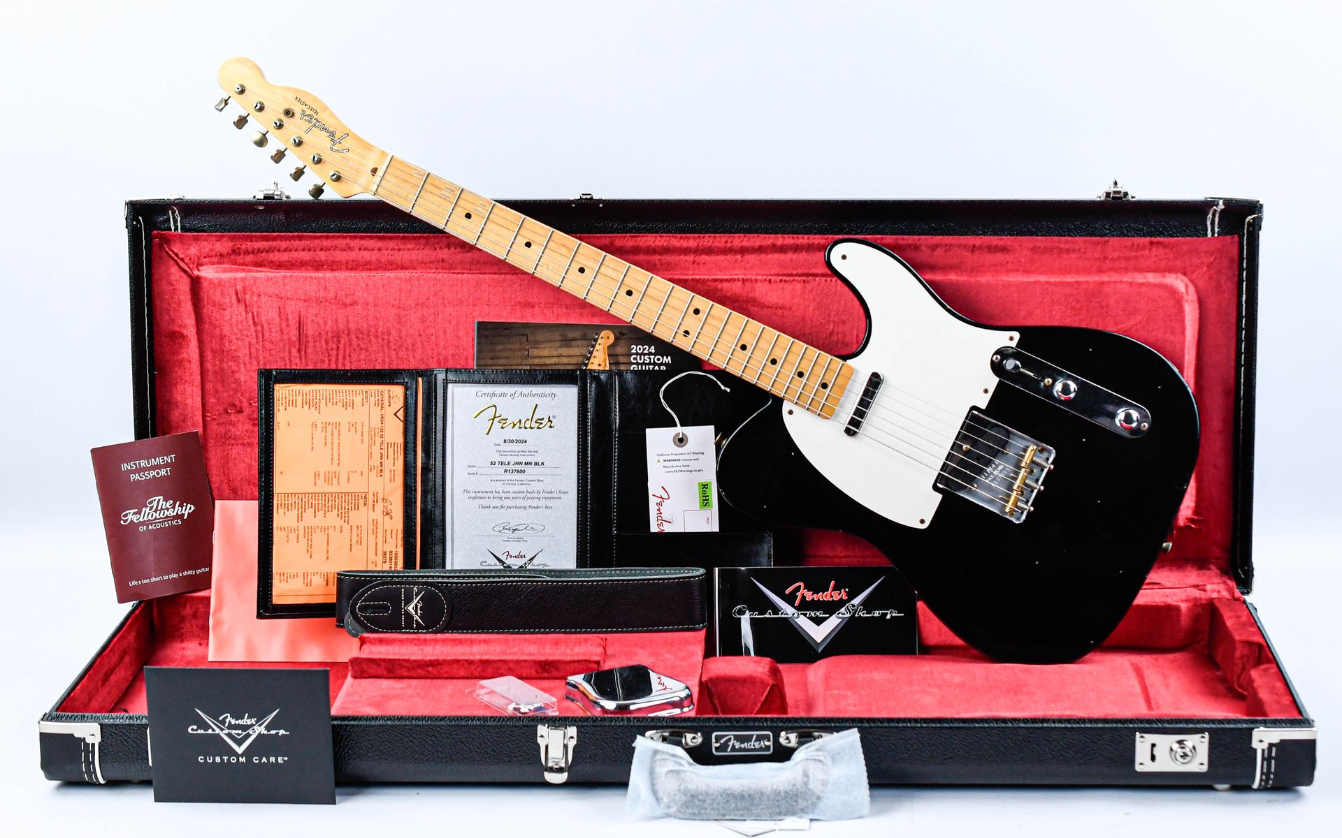 Fender Custom Shop '52 Telecaster Black Journeyman | The Fellowship of ...